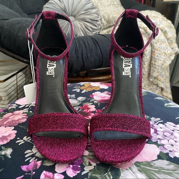 Brash | Shoes | Nib Brash Sz 56 Pink Magenta Sparkly Pink Rose Houston ...